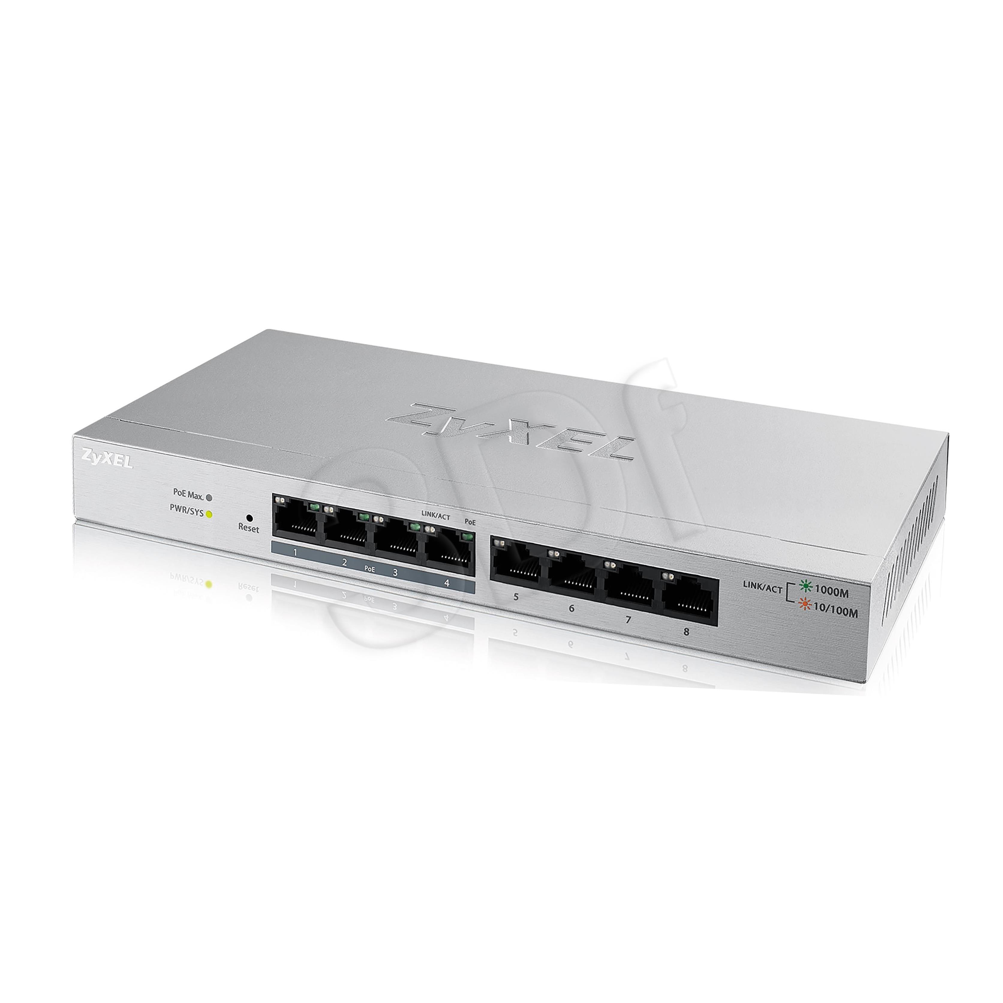 komutators GS1200-8-EU0101F ZYXEL GS1200-8 8-PORT WEB MANAGED POE ...